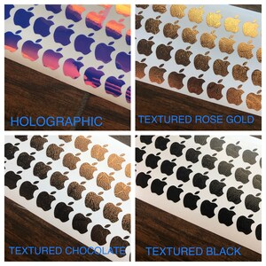 Custom Color and Glitter Sparkle Apple Logo Decal Sticker for Iphone ...