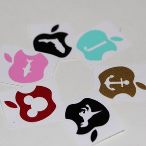 Custom Color and Glitter Sparkle Apple Logo Decal Sticker for Iphone ...