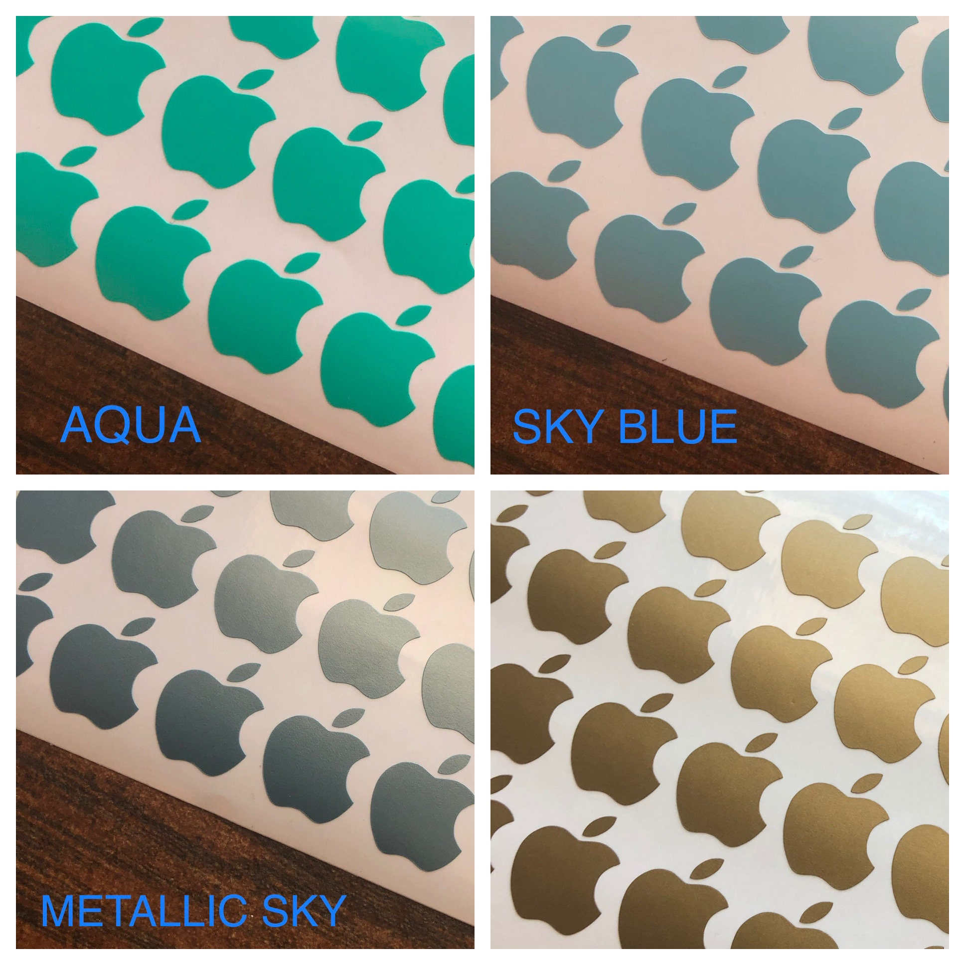 Custom Color and Glitter sparkle Apple Logo decal Sticker for | Etsy