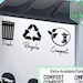 Trash Recycle Compost Sticker Labels Decal Garbage Can Bin Label Bins ...