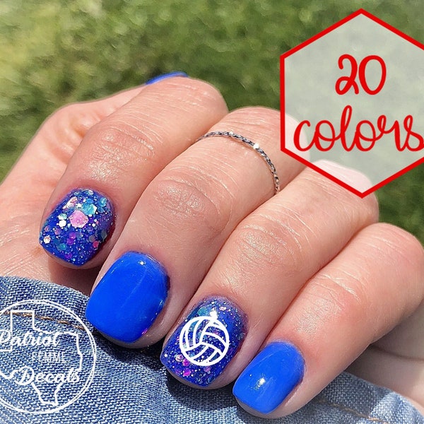 Volleyball Nail Decals - Etsy