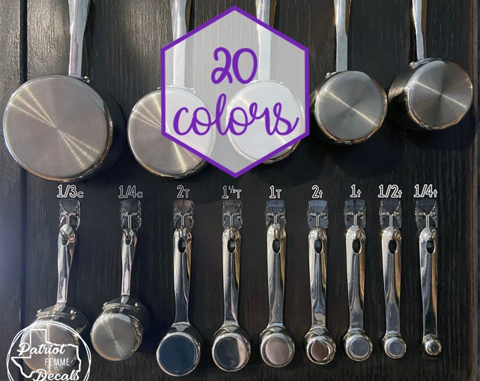 Measuring Cup Labels Kitchen Spoon Stickers Custom Label Set Spoons ...