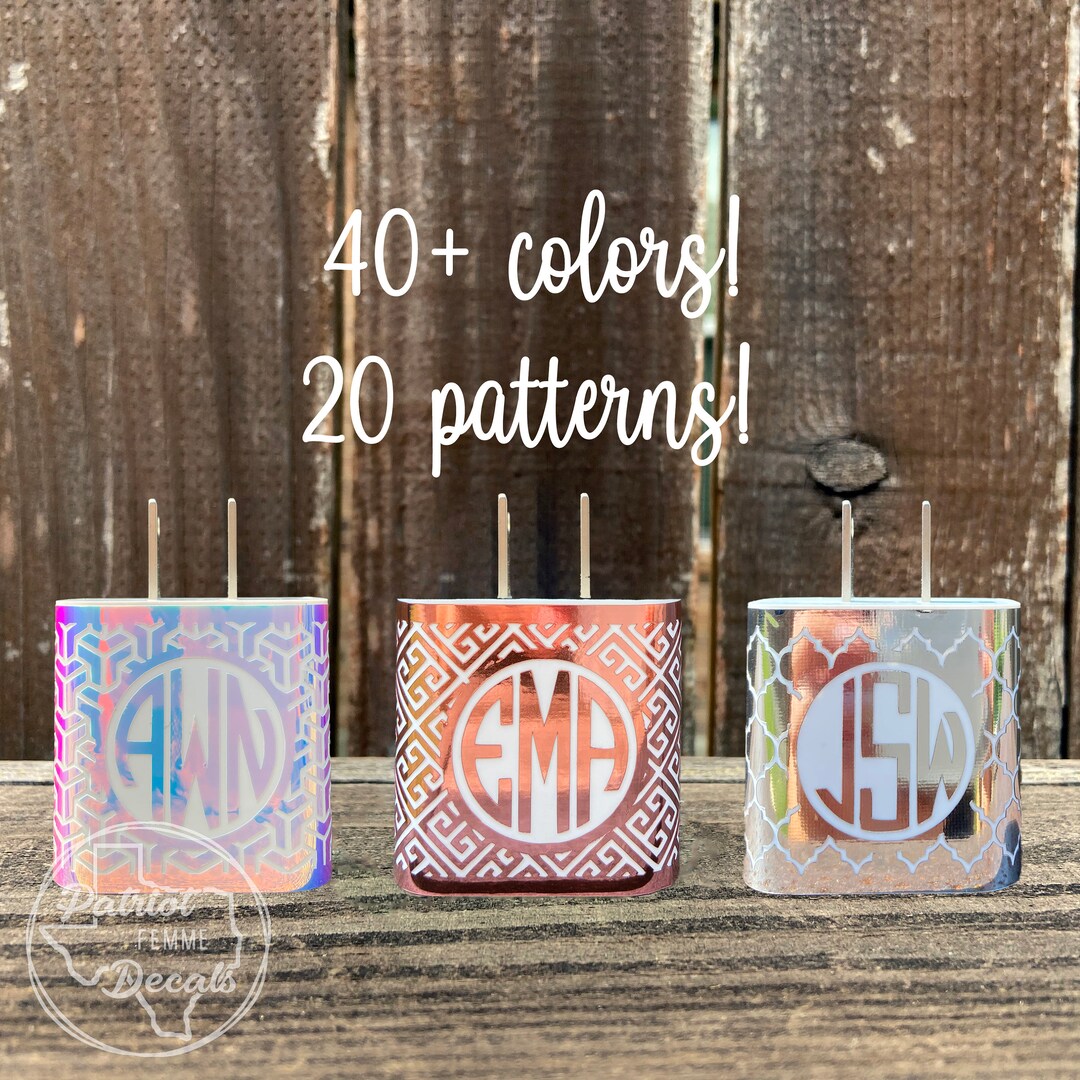 Custom iPhone Charger Decal USB-C Label Skin Wrap iPad Pro Max USB C ...