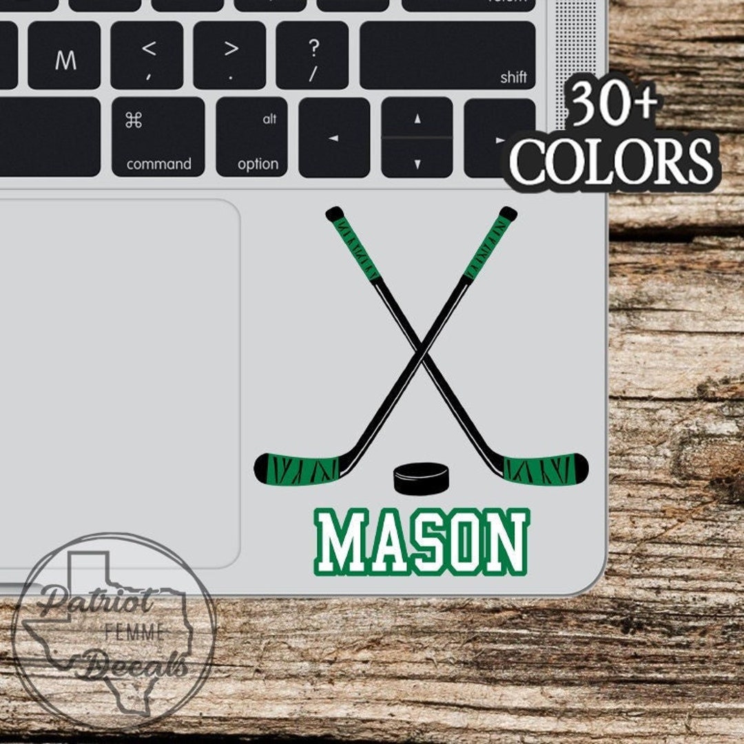 Custom Hockey Name Decal Puck Sticker Laptop Stickers Stick Decals ...
