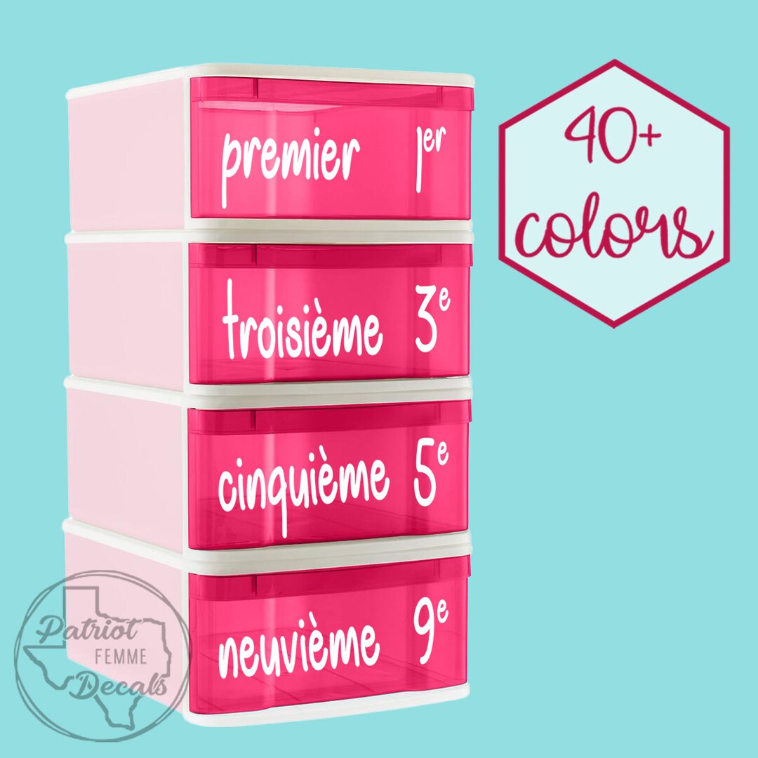 French Class Labels Plastic Drawer Period Periods AP School Set Label ...