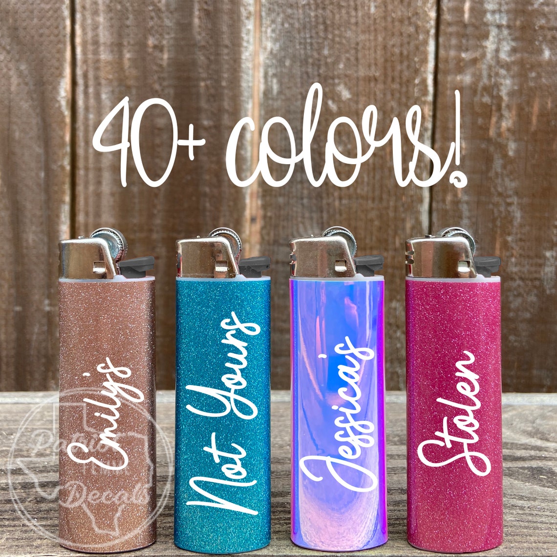 Custom Lighter Wrap With Personalized Word Gift Idea Glitter - Etsy