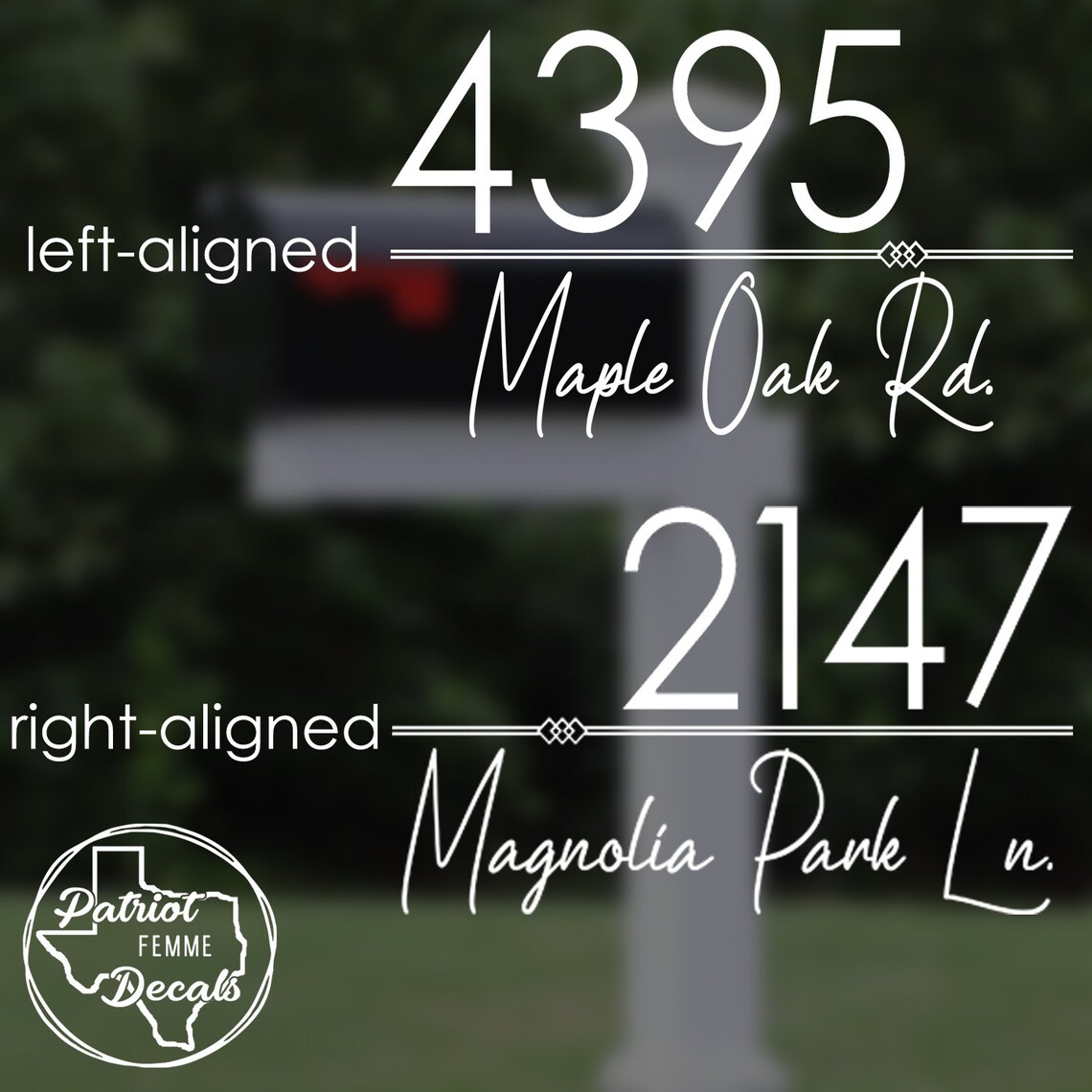 Custom Modern Mailbox Address Label Street House Ideas Sticker - Etsy