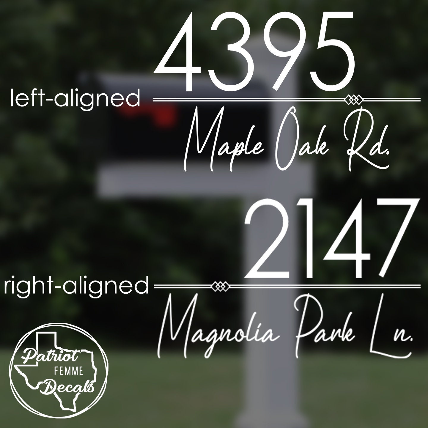 Custom Modern Mailbox Address Label Street House Ideas Sticker - Etsy