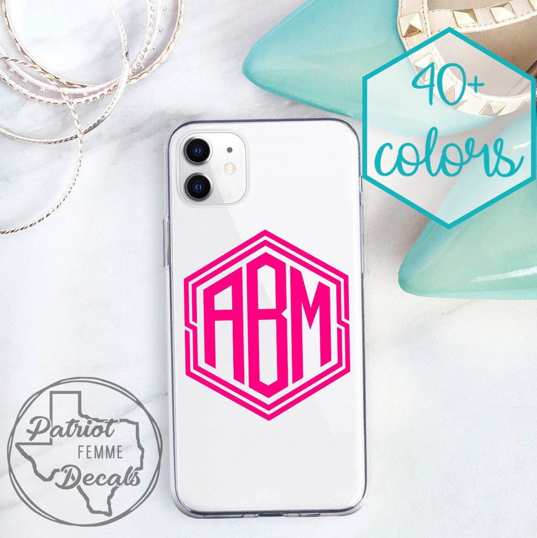 Hexagon Custom Monogram Decal Name New iPhone Case Skin Wrap Tundra ...
