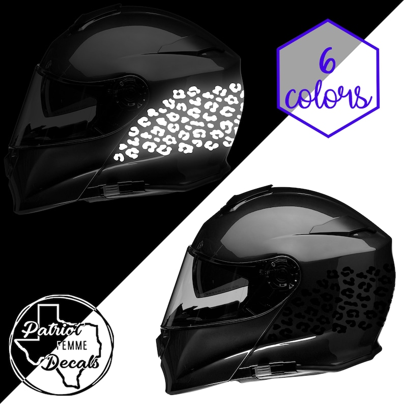 Cheetah Print Reflective Bike Safety Decals Helmet Body Decal Fork Rim ...