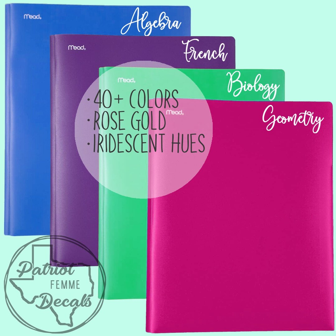 Custom School Supply Labels Stickers Label Sticker Folder Subject ...