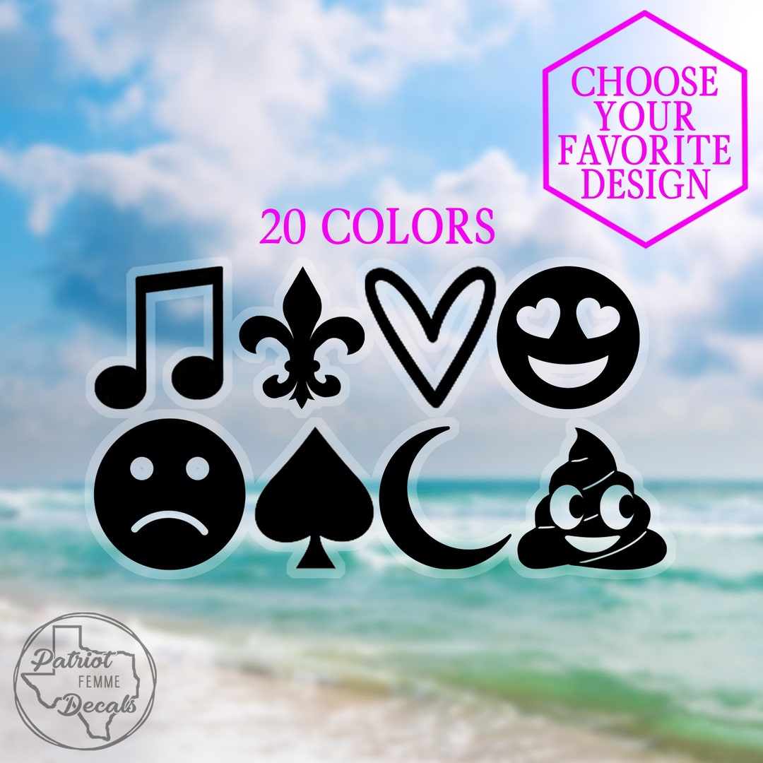Emoji Tanning Decals Custom Body Stencils Custom Gift Idea Cruise Beach ...