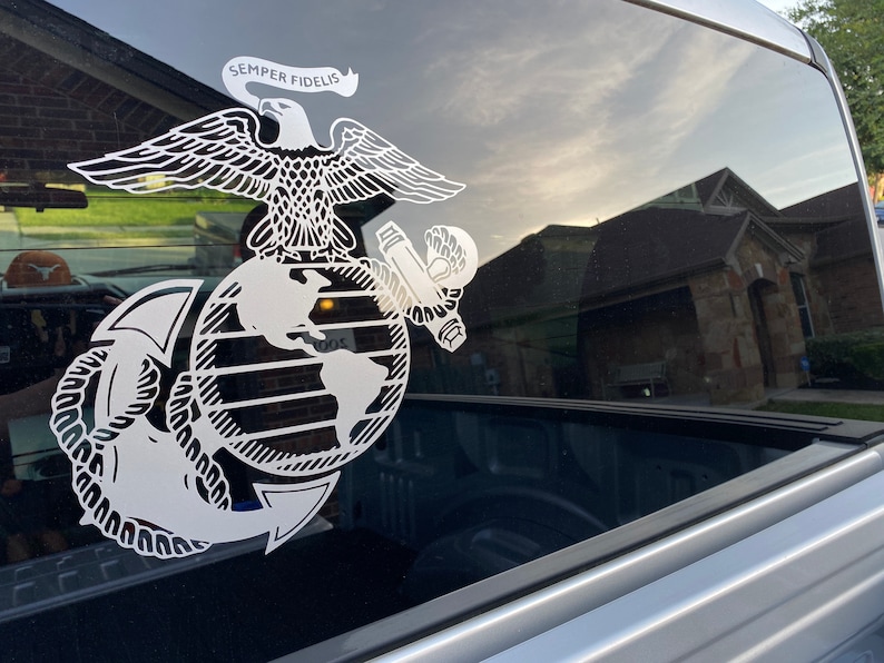 Usmc Insignia Decal Logo Ega Eagle Globe Anchor Window Truck Etsy