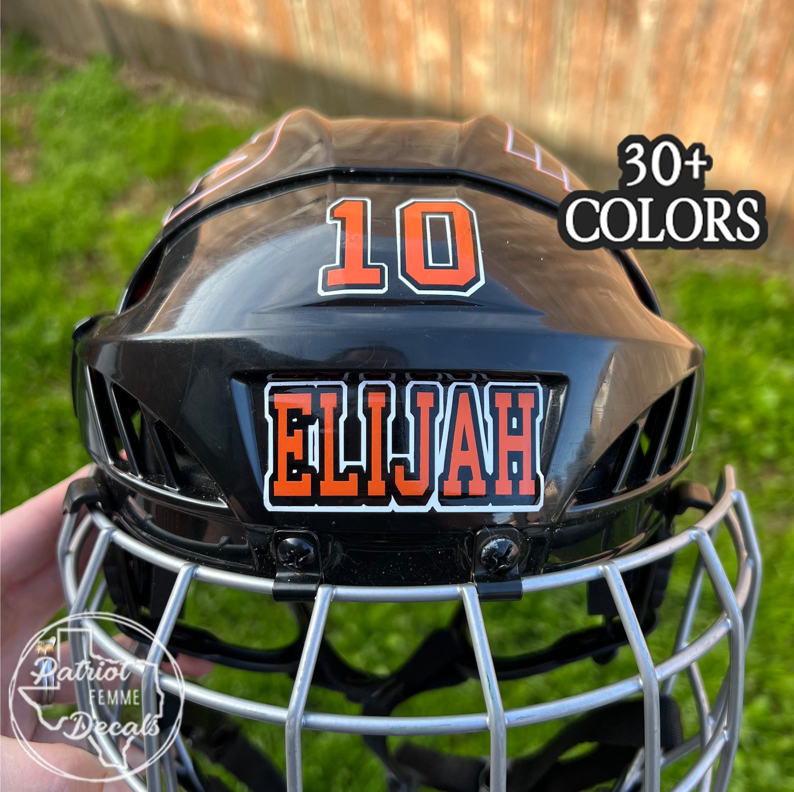 Custom Hockey Helmet Label Decal Name Jersey Number Athletic Decals ...