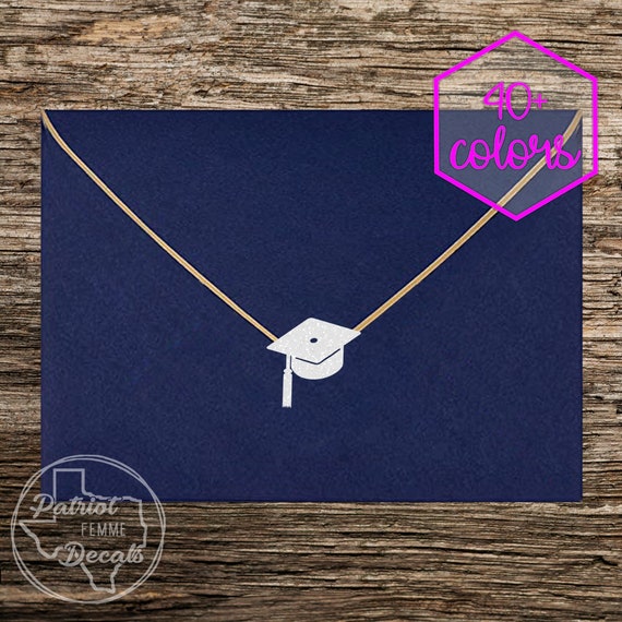 Graduation Stickers Glitter Silver Rose Gold Custom Ideas Seal | Etsy