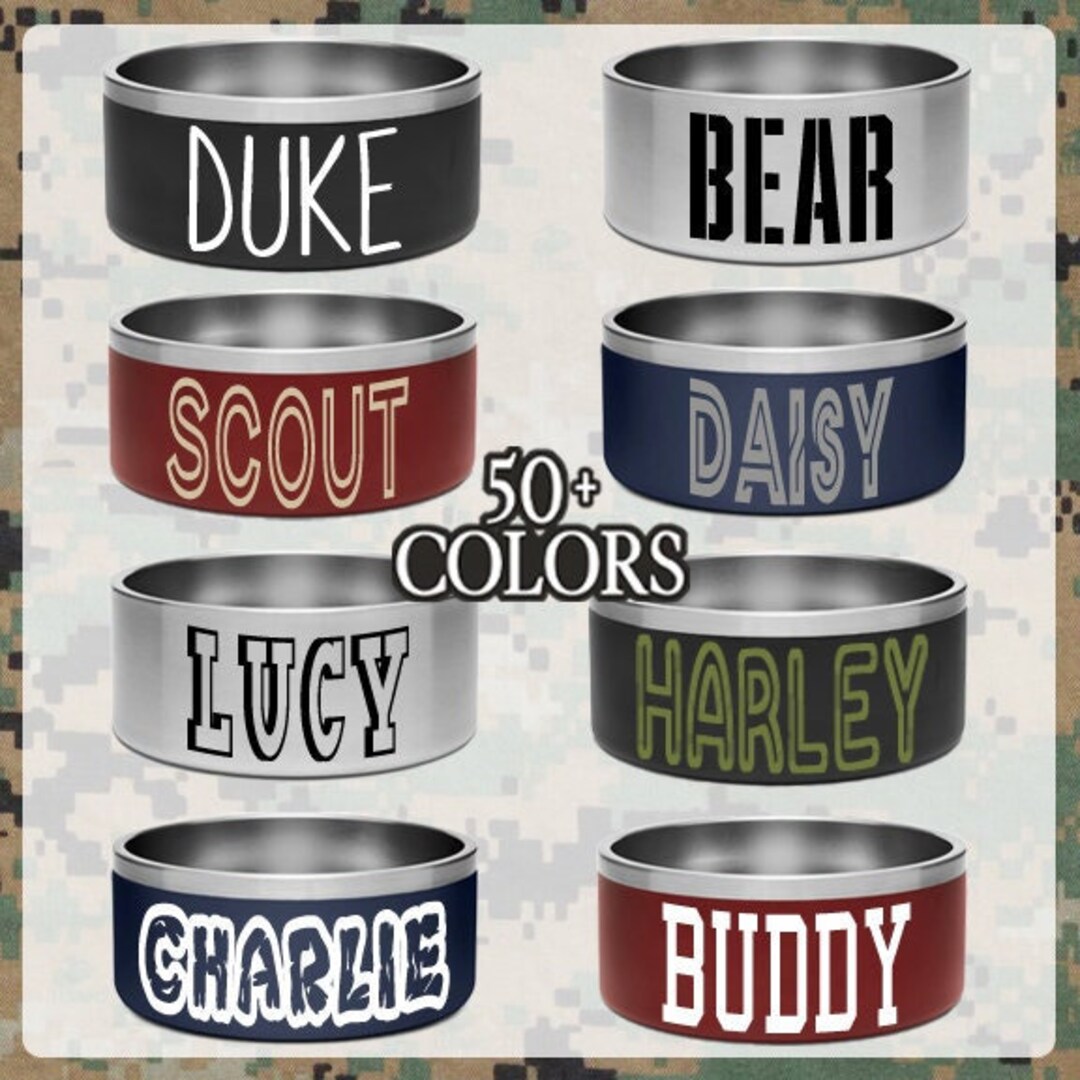 Custom Yeti Dog Bowl Decal Name Sticker Boomer Stickers Pet Decals ...