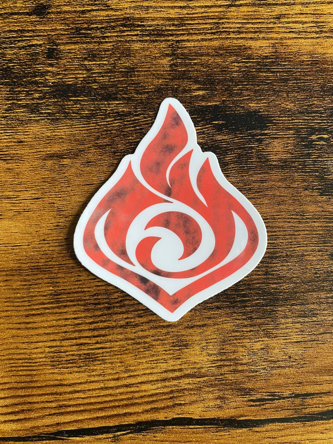 Genshin Impact Element Pyro Weatherproof Glossy Vinyl Sticker Decal ...