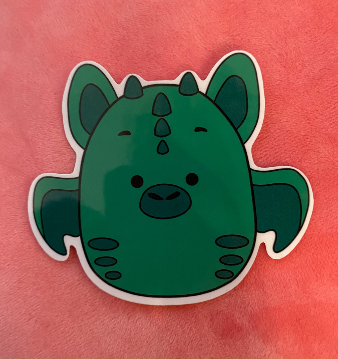Puff Dragon - Squishmallow - Cute Weatherproof Glossy Vinyl Sticker ...