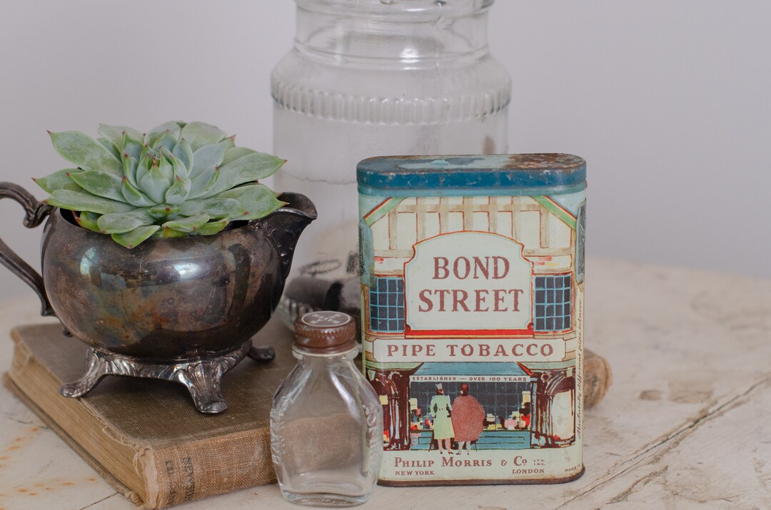 Vintage Bond Street Pipe Tobacco Tin, Philip Morris Advertising - Etsy