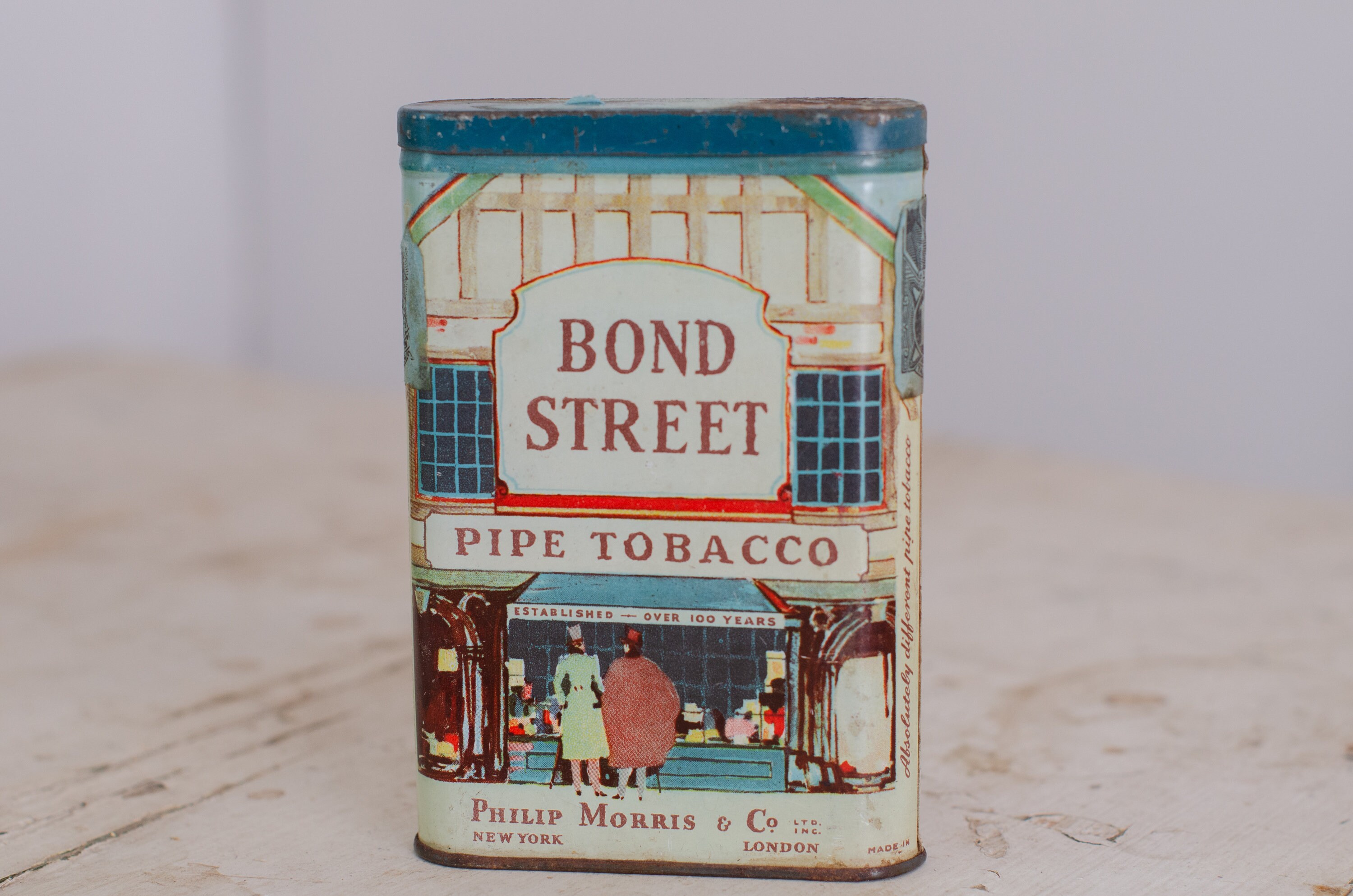 Vintage Bond Street Pipe Tobacco Tin, Philip Morris Advertising - Etsy