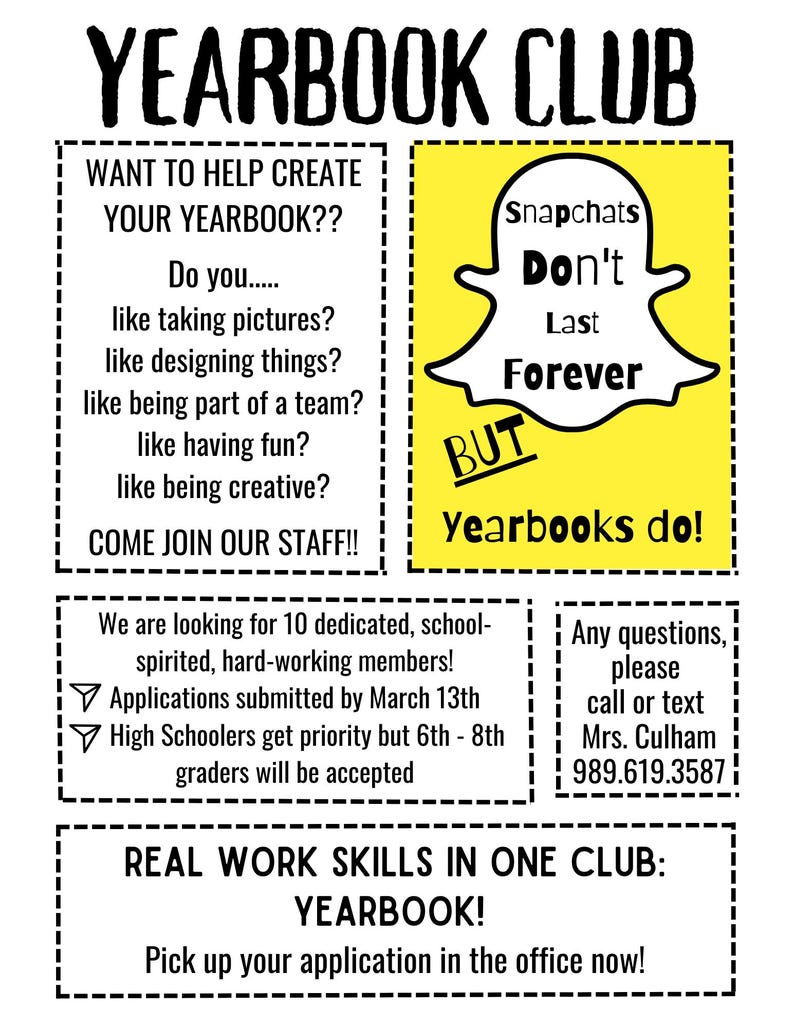 Yearbook Club Flyer/poster Digital Download - Etsy