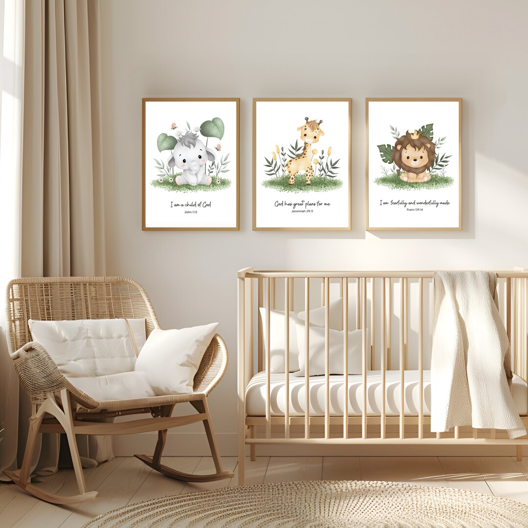 Biblical Nursery Animals (psalm, Jeremiah, John) - Digital Print ...