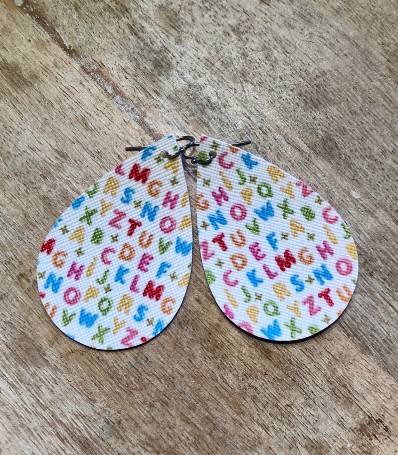Alphabet Bubble Letter Earrings - Etsy