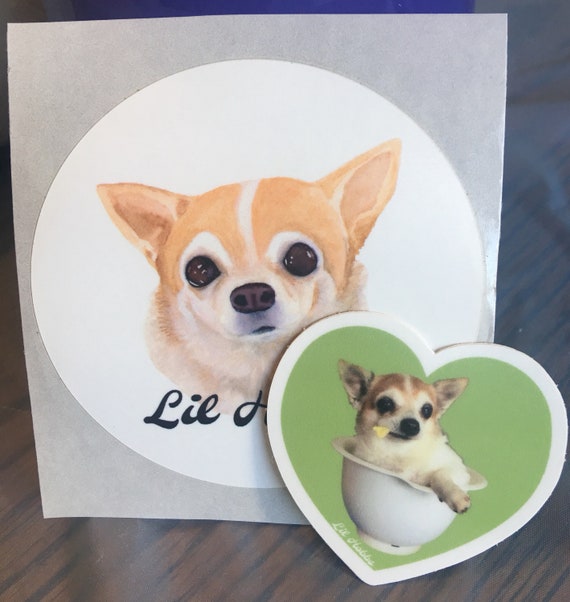 Sticker Pack: Die Cut Lil Hobbs in a Bowl Heart & Watercolor | Etsy