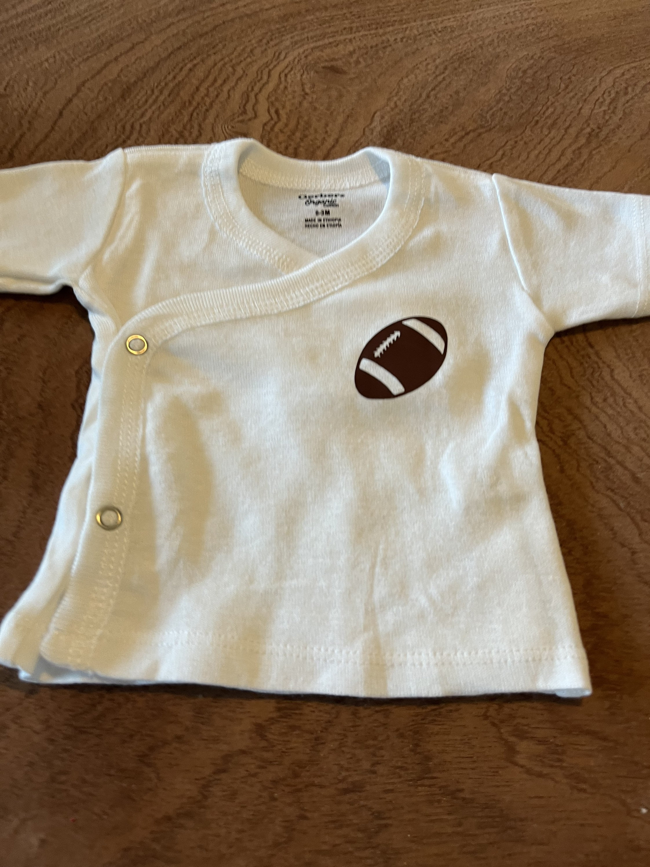 Football Side-snap Baby Shirt - Etsy