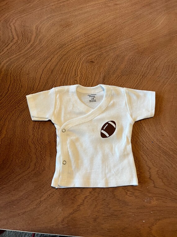 Football Side-snap Baby Shirt - Etsy