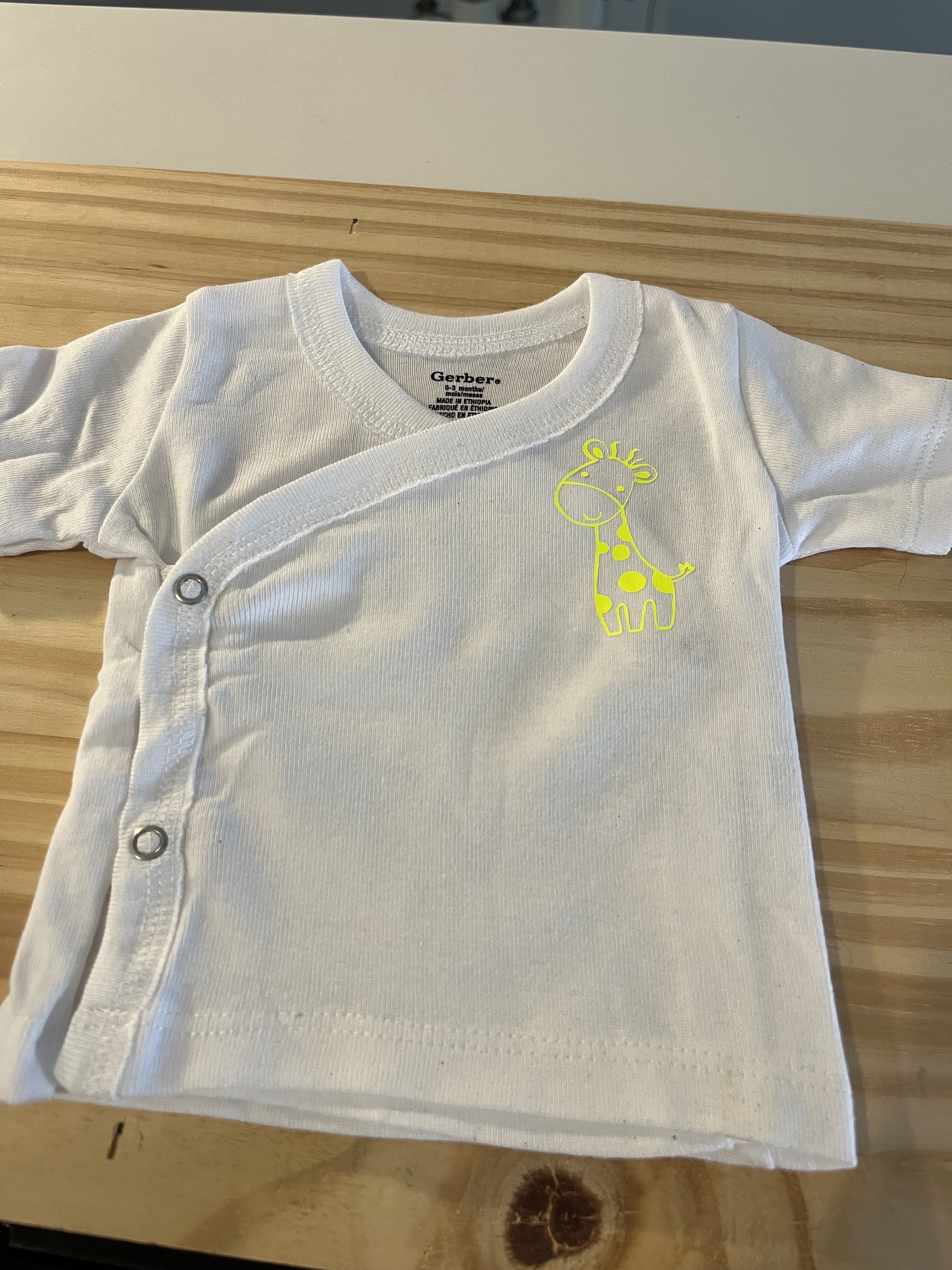 Giraffe Side Snap Baby Shirt - Etsy