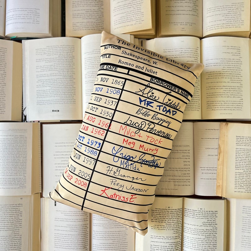 Library Pillow - Etsy