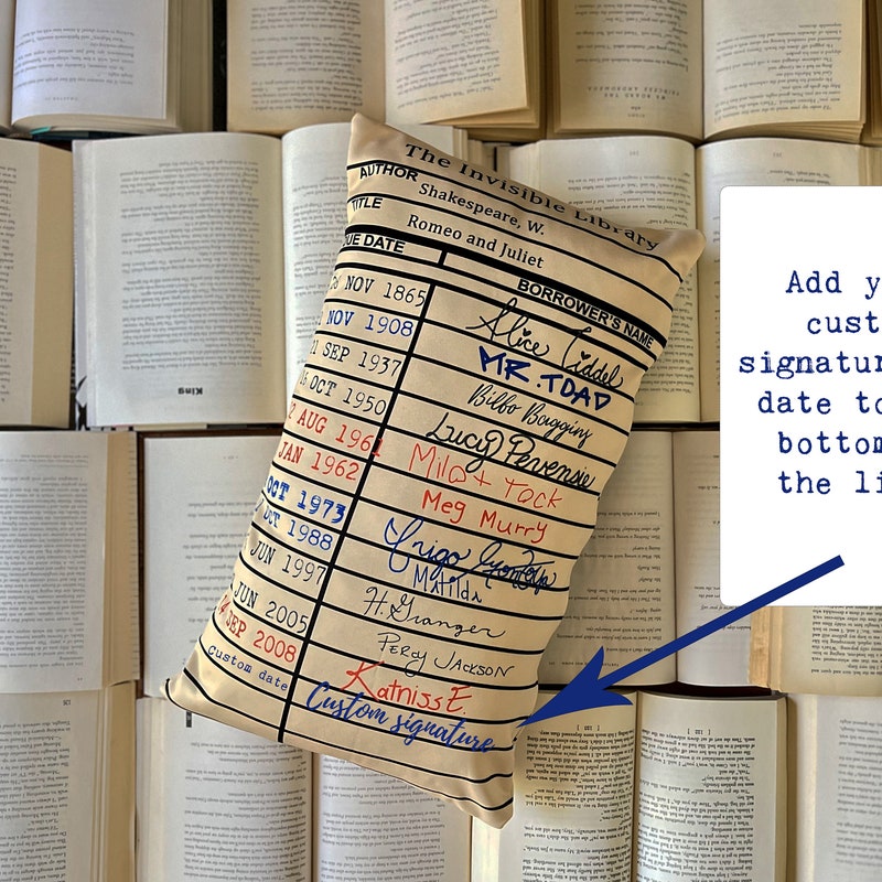 Library Pillow - Etsy