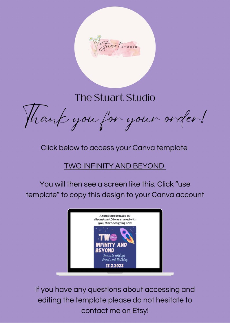 Two Infinity & Beyond Birthday Invitation - Etsy