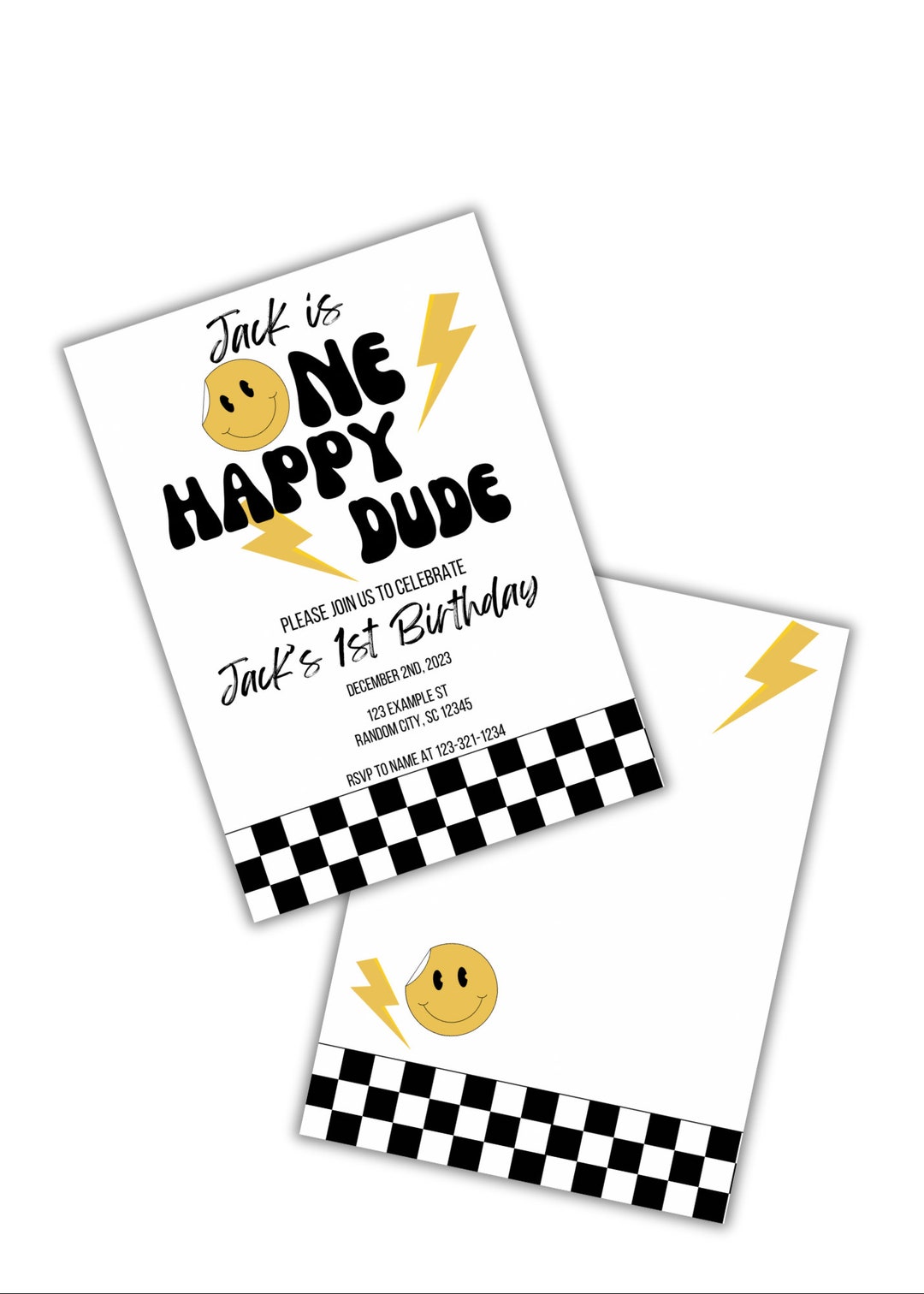 One Happy Dude Birthday Invitation - Etsy