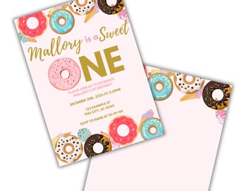 Customized Digital Birthday Invitation: Sweet ONE First Birthday ...