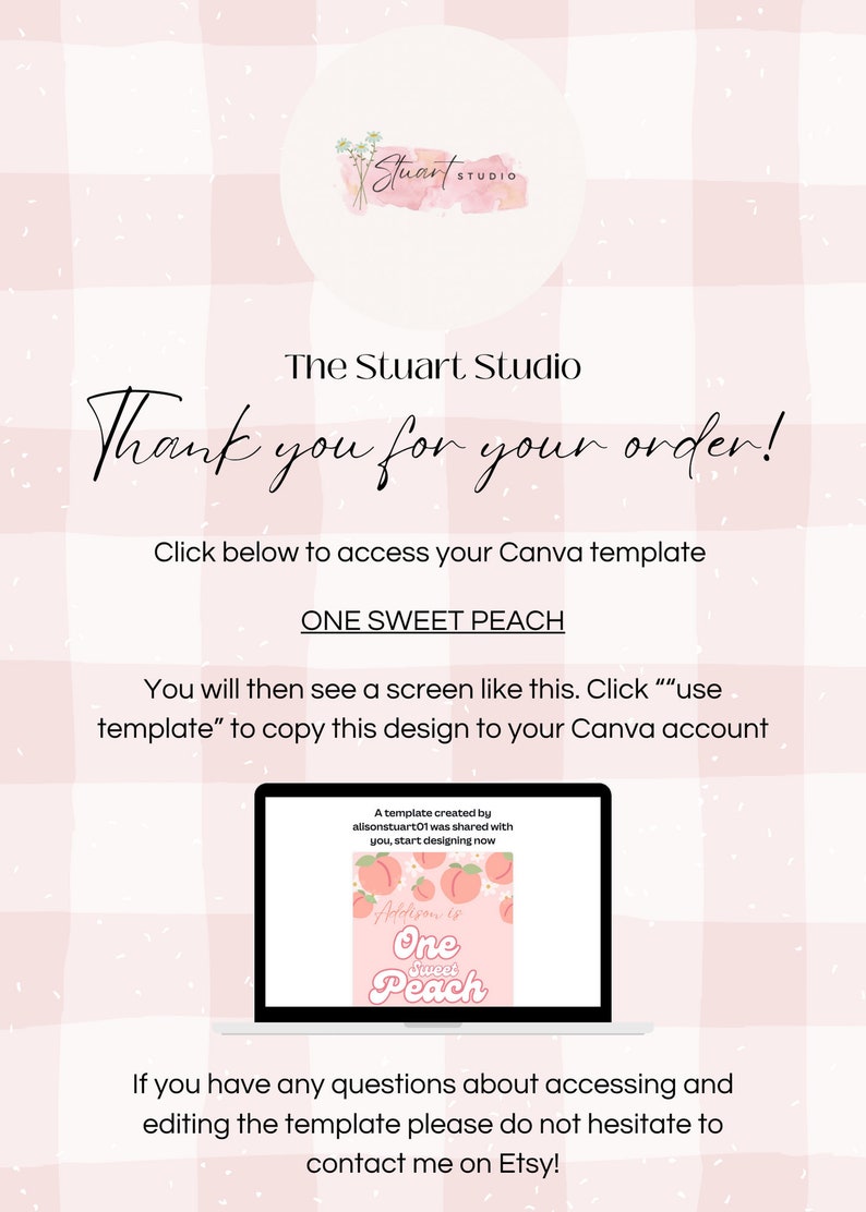 Invitación de cumpleaños de un dulce melocotón - Etsy México