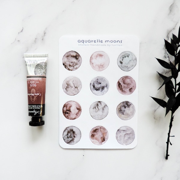 Watercolour Stickers - Etsy