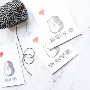 Aquarelle Thank You Card, Watercolour Hedgehog Love Card, Foldable Card ...