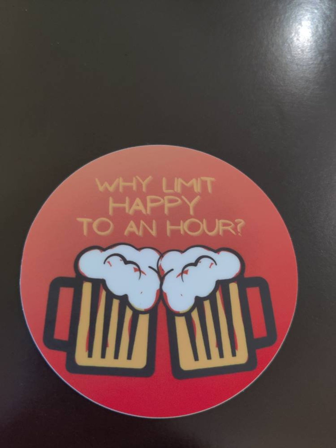 Happy Hour Vinyl Sticker Seer Sticker Sticker for Bar or Man - Etsy
