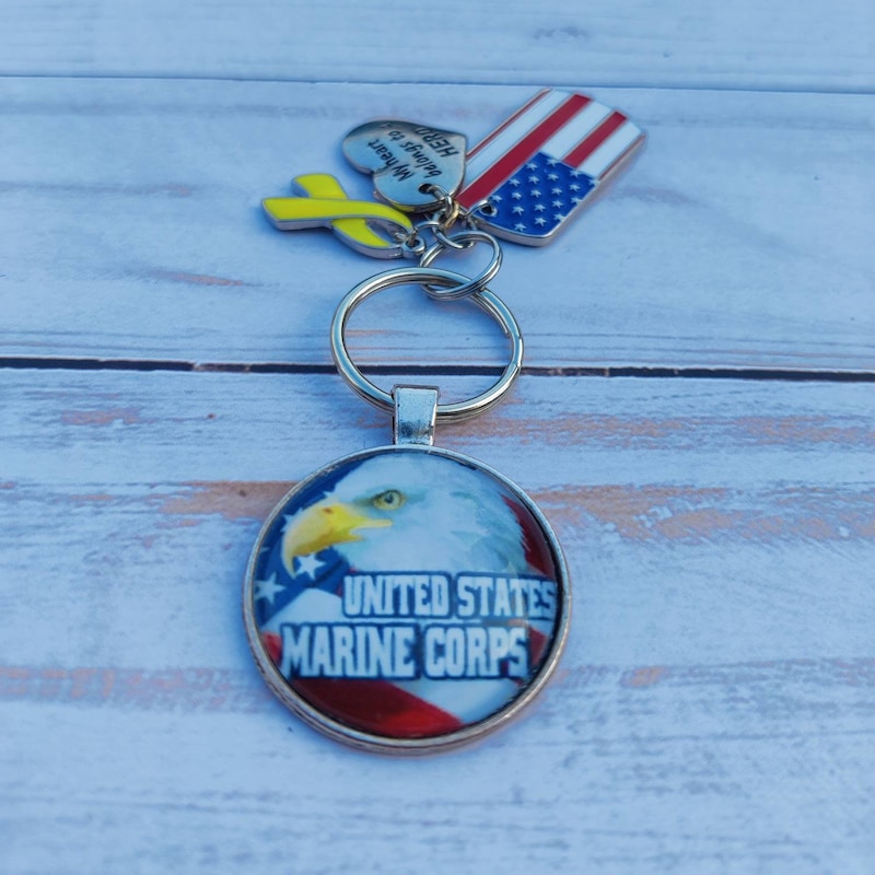 Usmc Keychain - Etsy