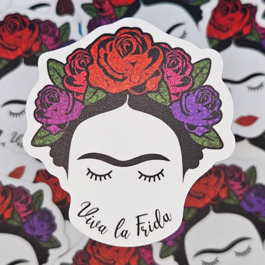 Cute Frida Kahlo Sticker, Vibrant Frida Sticker, Waterproof Frida Water ...