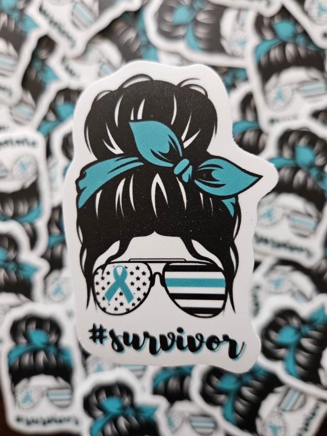 Survivor Sticker, Cervical Cancer Survivor Sticker, Waterproof Water ...