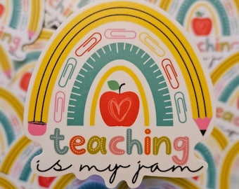 Teacher Sticker Teaching Work of Heart Sticker Teacher Gift Teacher ...