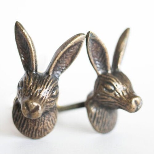 Golden Rabbit Knob - Etsy