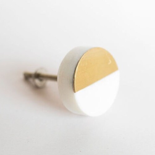 White Round Marble Knob Marble Drawer Knob Cabinet Knob | Etsy UK