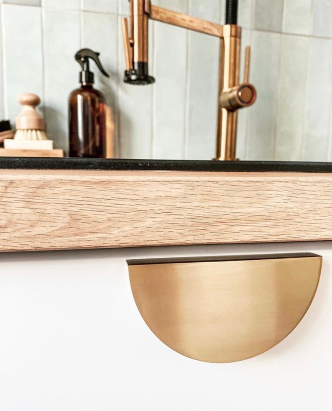 Brass Half Moon Handles Kitchen Handle Drawer Handle - Etsy