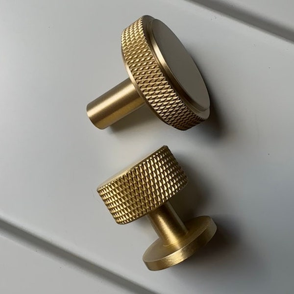 Knurled Brass Knob - Etsy