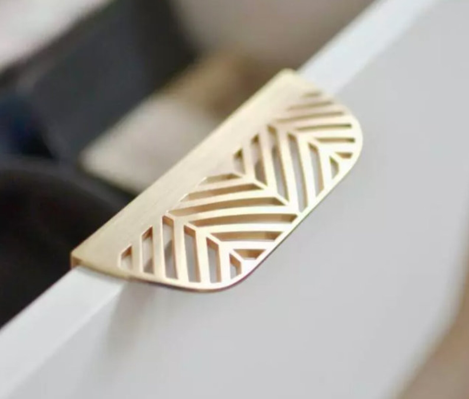 Brass Leaf Half Moon Lip Handle Cabinet Handle - Etsy UK