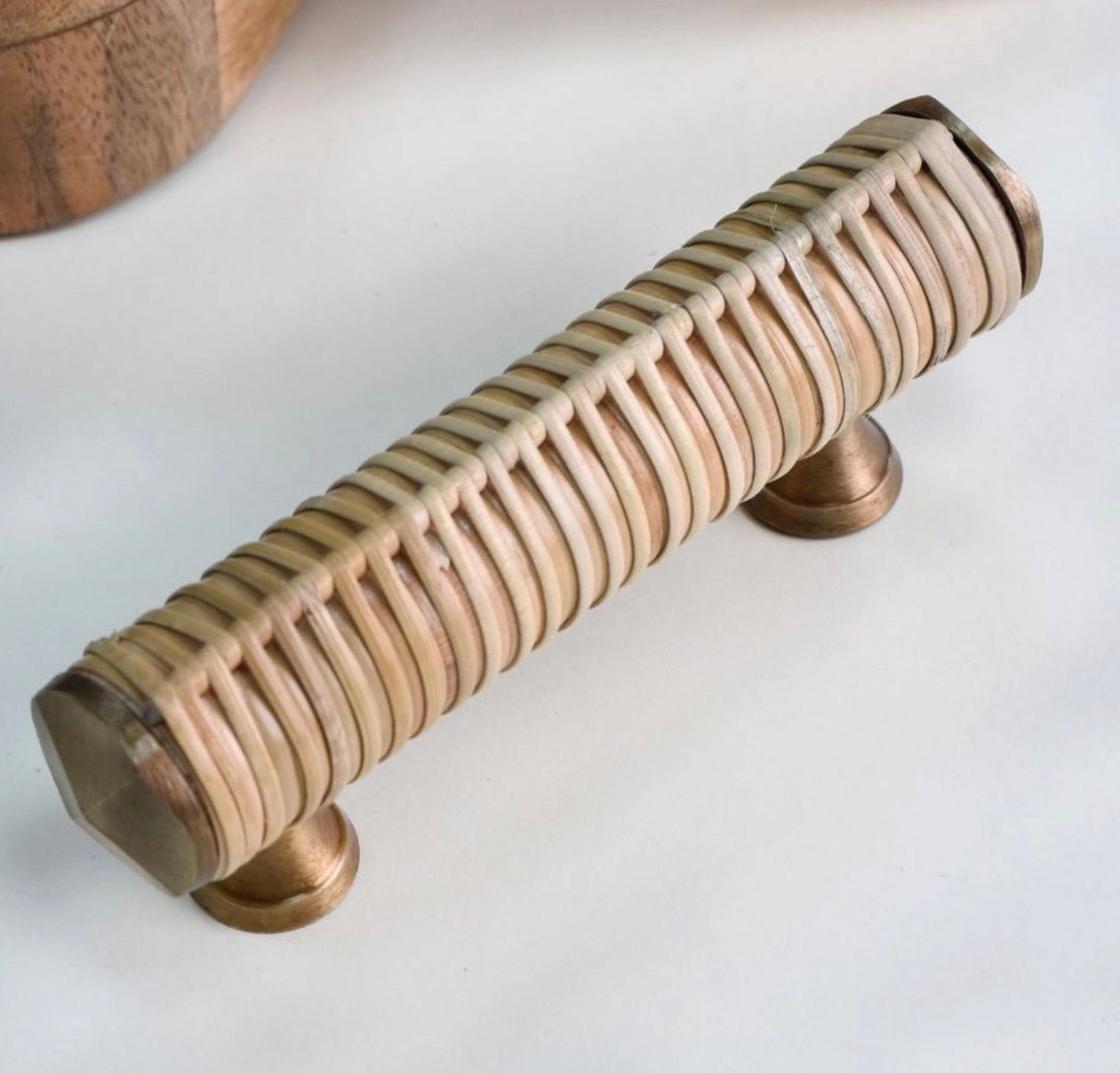 Rattan Cabinet Handle | Bohemian Drawer Pull - Etsy UK